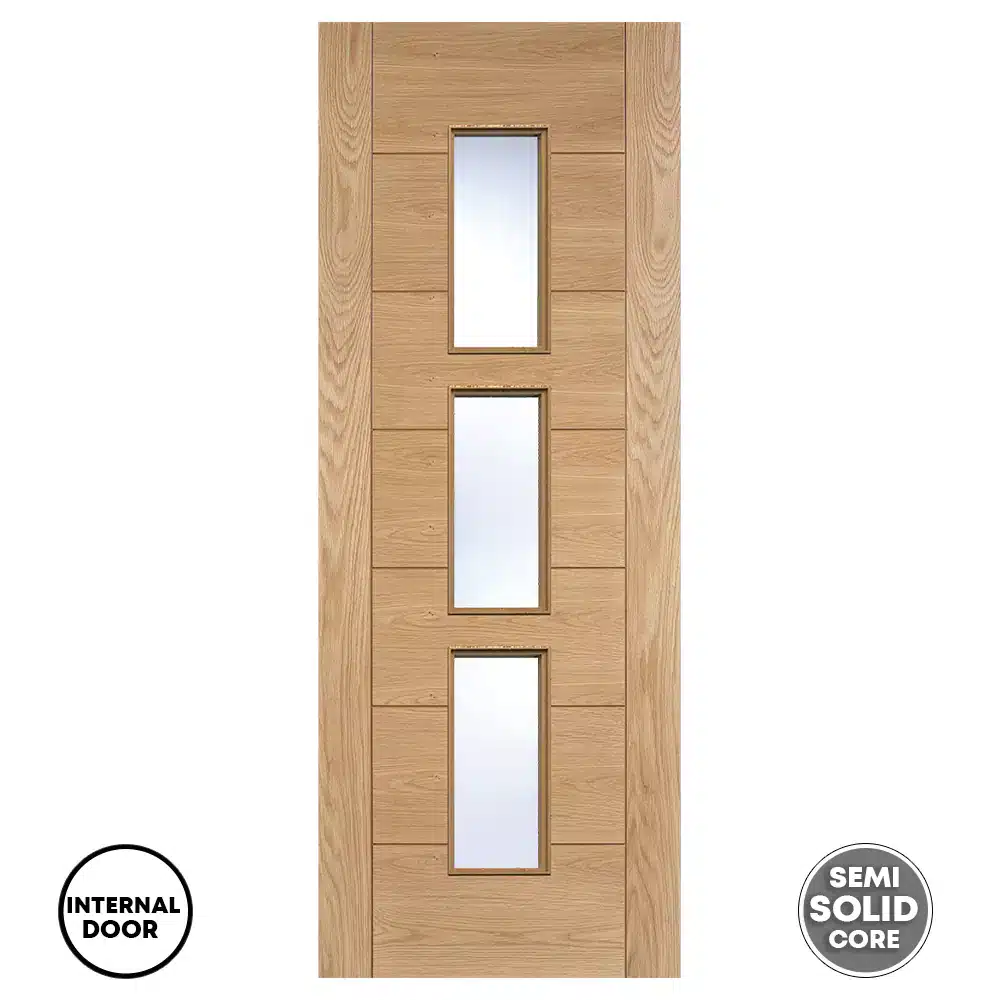 LPD Glazed Internal Door Semi Solid Hampshire 3L Oak – ZDoors