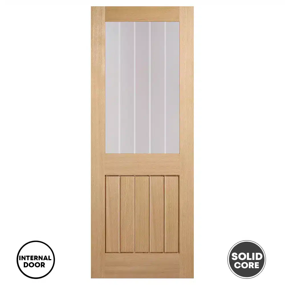 LPD Internal Solid Glazed Door Pre-finished Mexicano Half Light - Oak ...