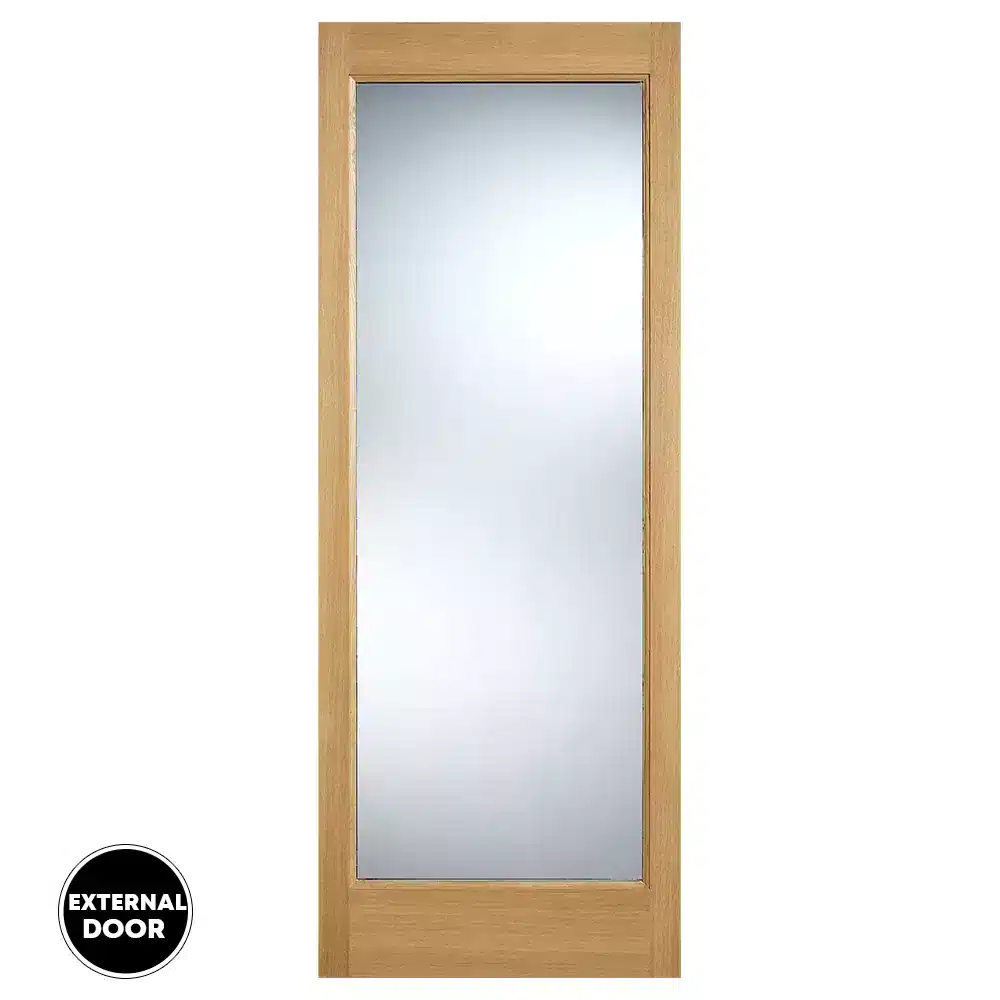 LPD Pattern 10 Dowel External Oak Glazed Door Unfinished – ZDoors