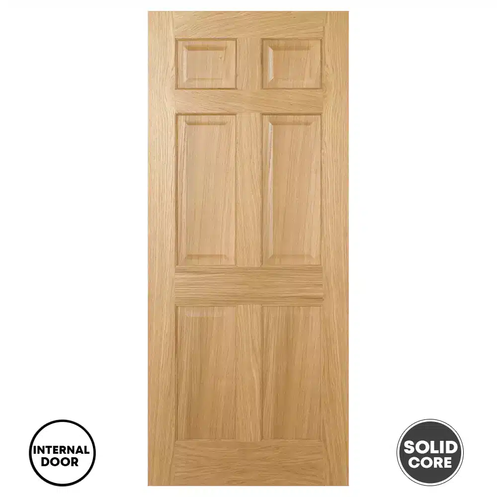 LPD Oak Internal Door 6 Panel Pre-Finished Regency – ZDoors