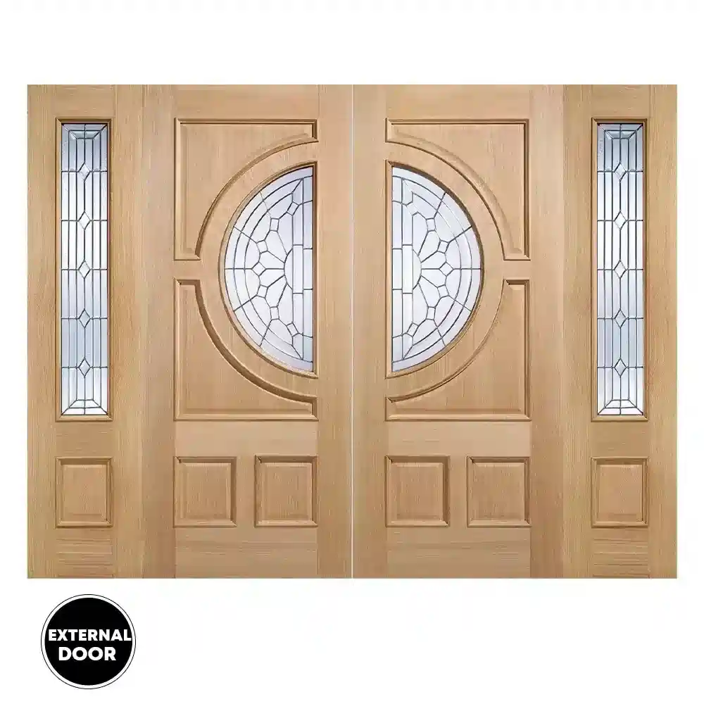 LPD Empress Door Unfinished With Bevelled Double - Oak – ZDoors