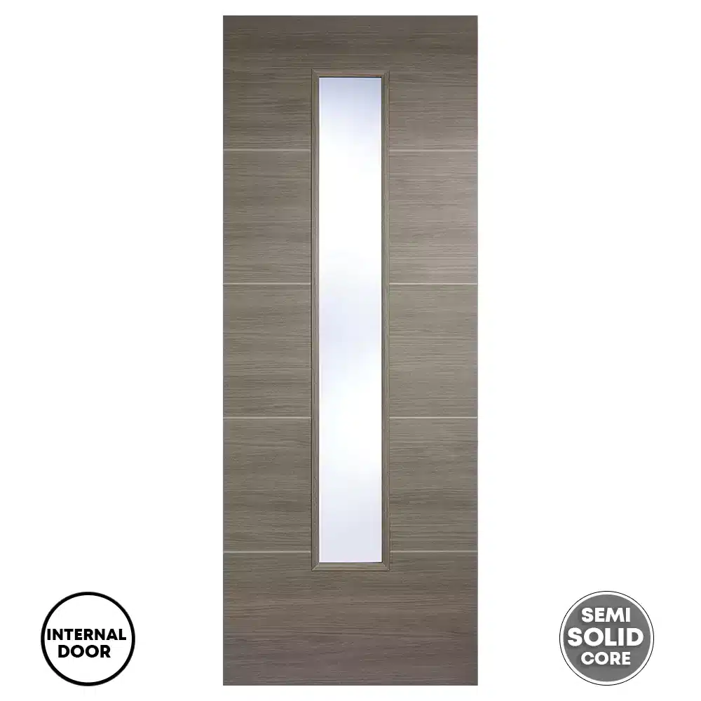 LPD Internal Door Glazed Light Grey Laminated Santandor – ZDoors