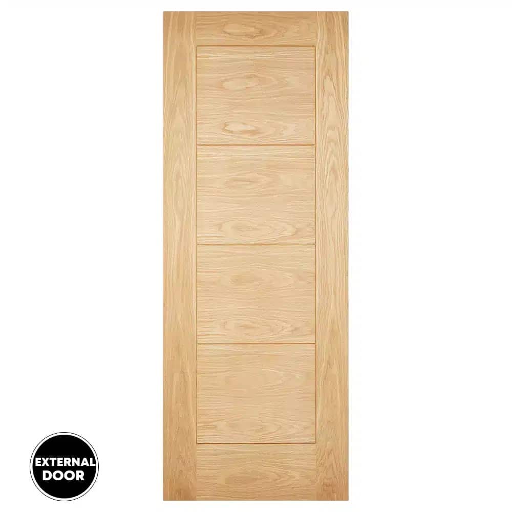 LPD Modica External Door Oak Unfinished – ZDoors