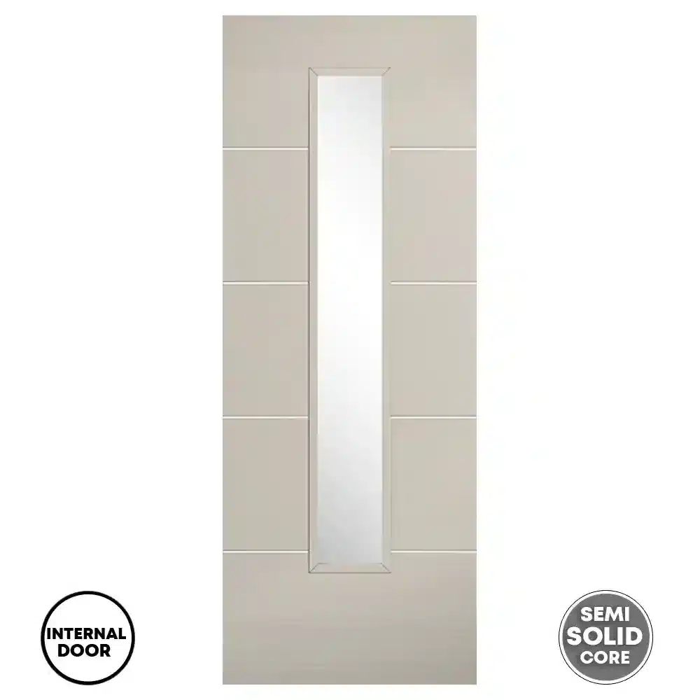 LPD Internal Laminated Door Santandor Glazed Ivory – ZDoors