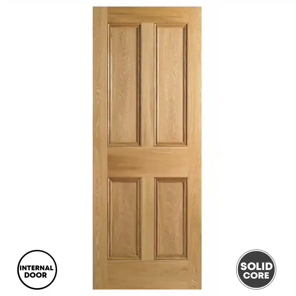 LPD Oak 4 Panel Internal Door Unfinished Unglazed – ZDoors