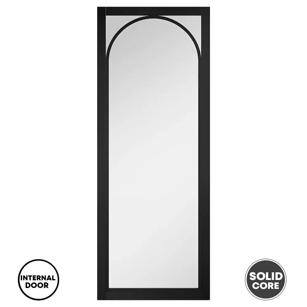 LPD Melrose Clear Glazed Black Pre-finished Door – ZDoors