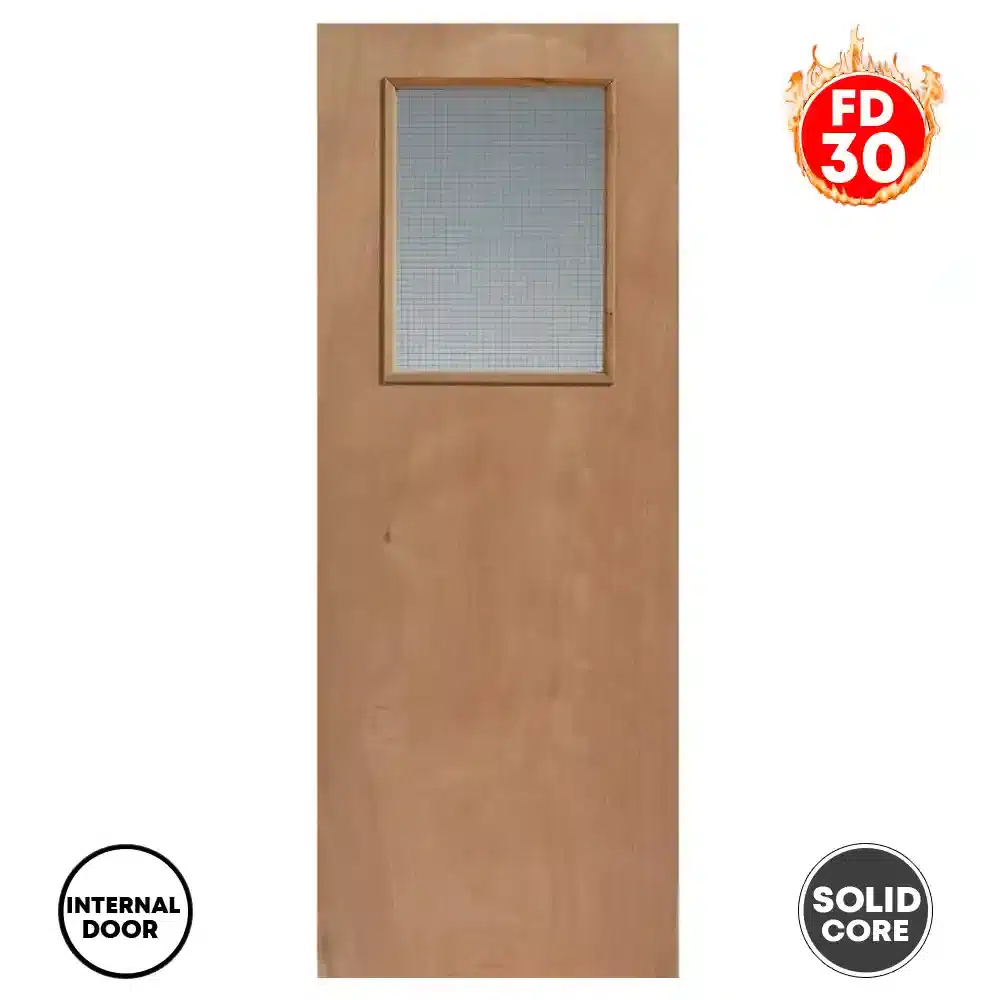 Premdor Internal Plywood FD30 With Glazed Aperture 1L – ZDoors